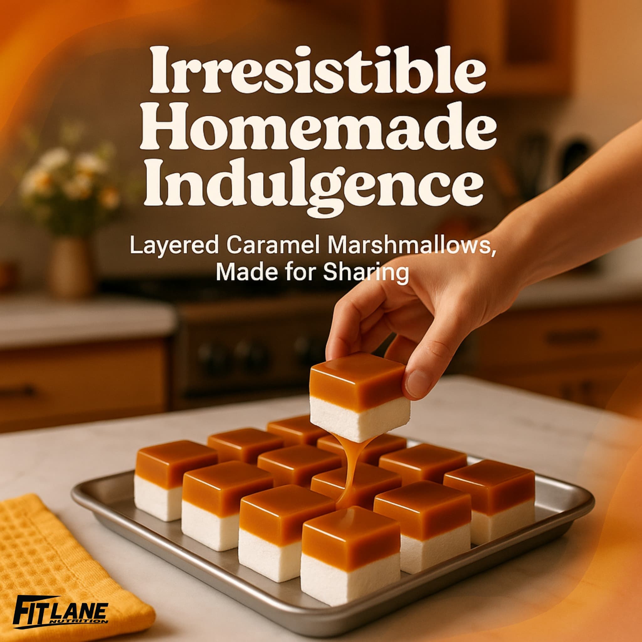 Two-Layer Caramel Marshmallows (Ice-Cube Mold Edition) – FitLane Nutrition