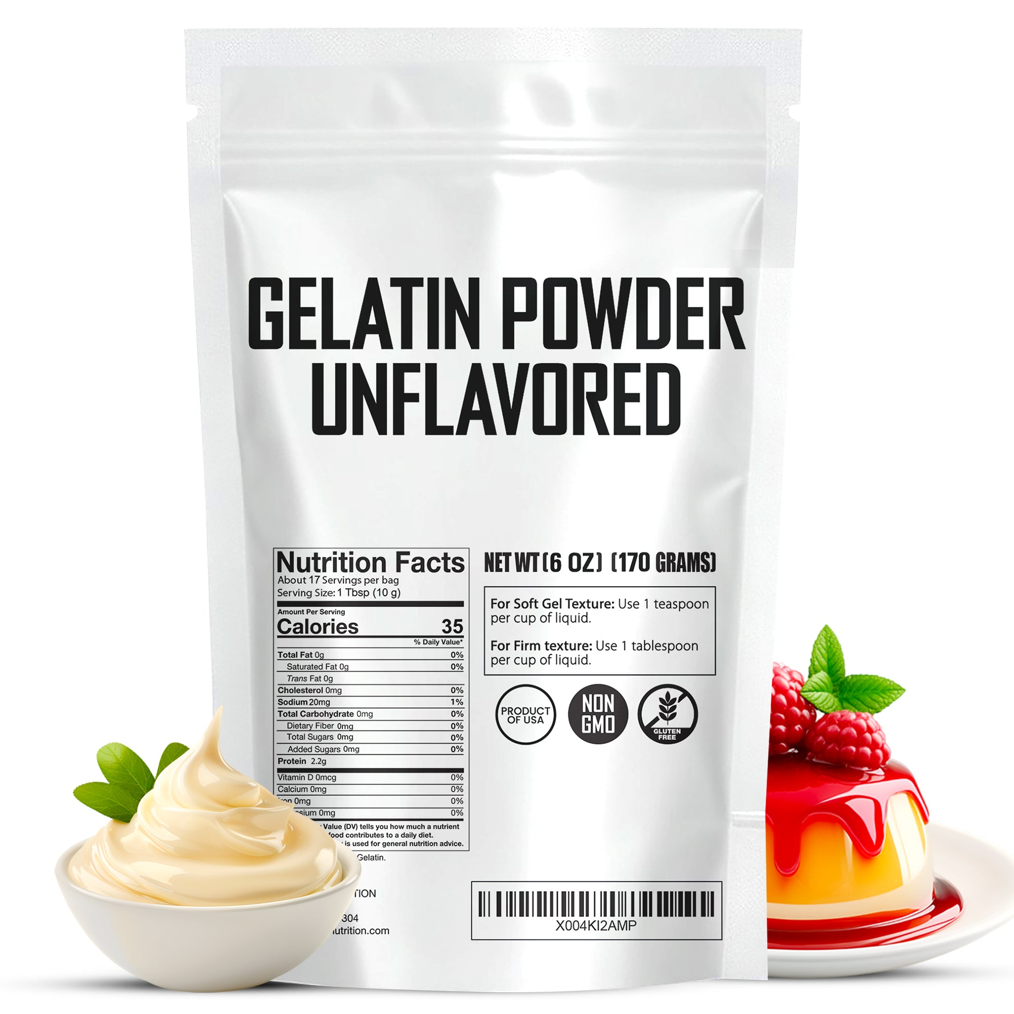 Gelatin Powder Unflavored 6 oz – FitLane Nutrition